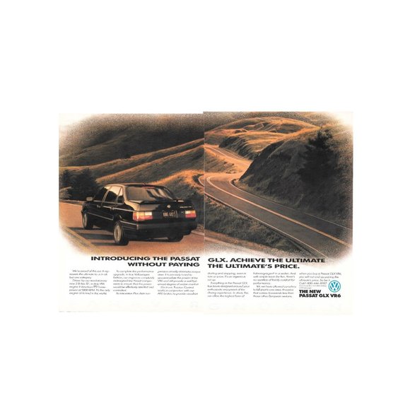 Volkswagen | Art | Volkswagen Vw Passat Glx Vr6 German Car Vintage Two ...